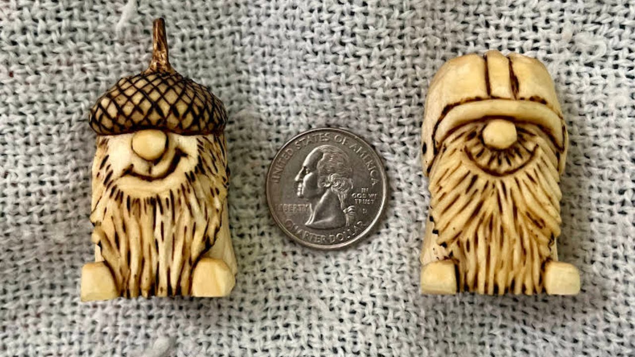 How To Carve a Simple Football Player or Acorn Hillbilly with Jack ...