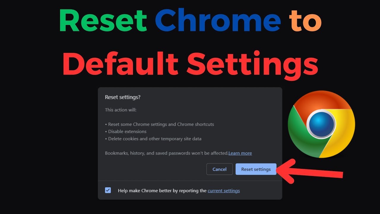 How To Restore chrome Browser to Default Settings - YouTube
