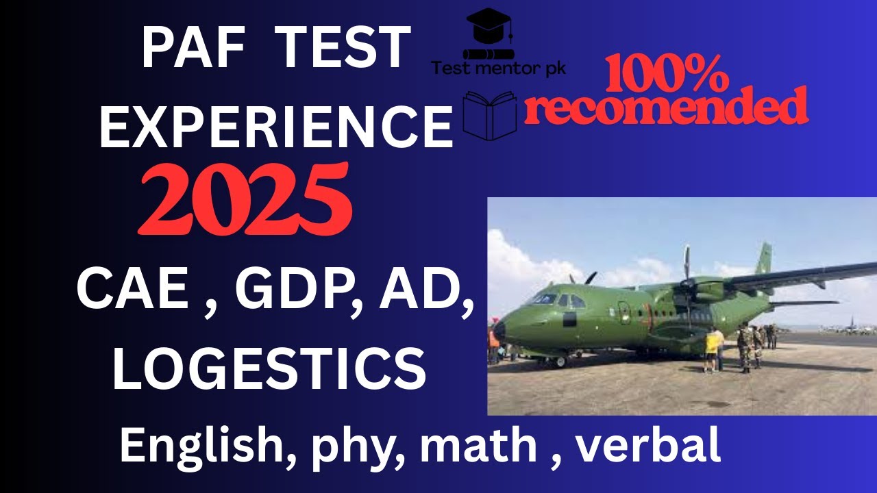 PAF test experience 2025 | PAF initial test prepration 2025 | GDP,AD ...