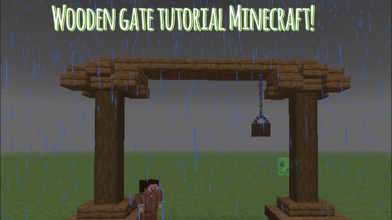 Wooden gate Minecraft tutorial - YouTube