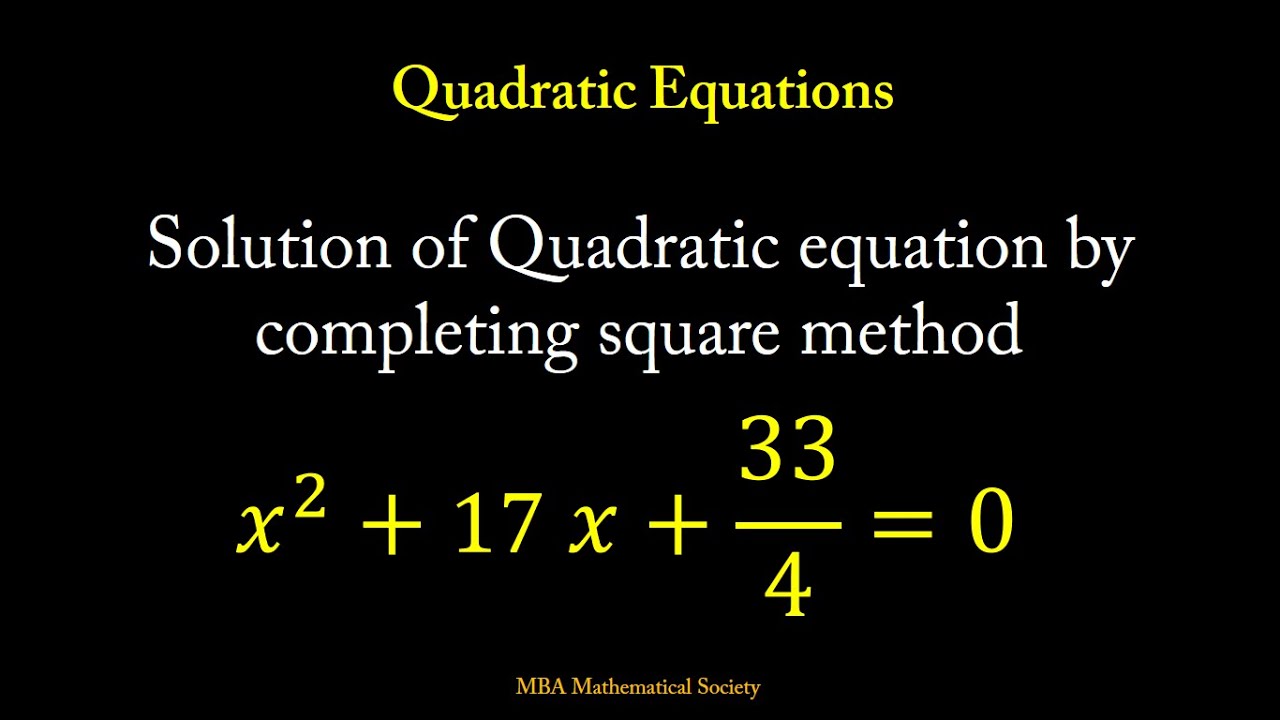 Exercise 1.1 | Q3 part (viii) Solution of quadratic equation by ...