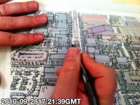 Speed Drawing - Aerial Architectural Line Art - YouTube
