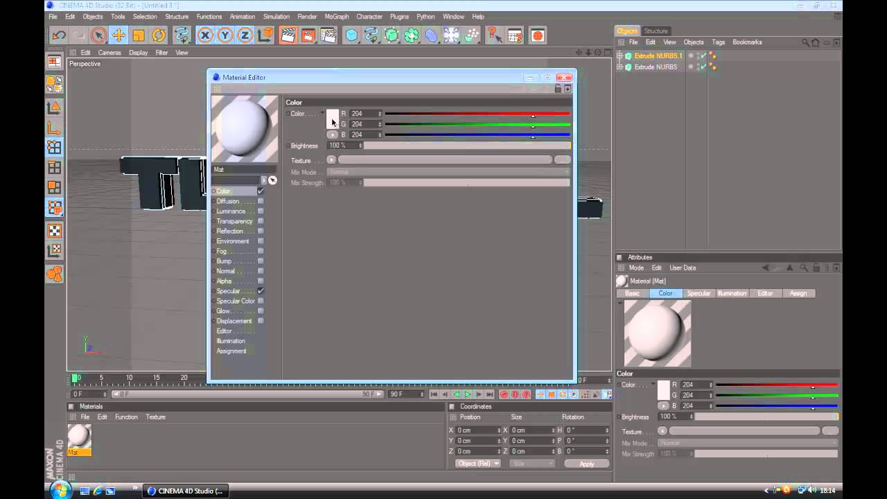 How To Make 3D Text In Cinema 4D - YouTube