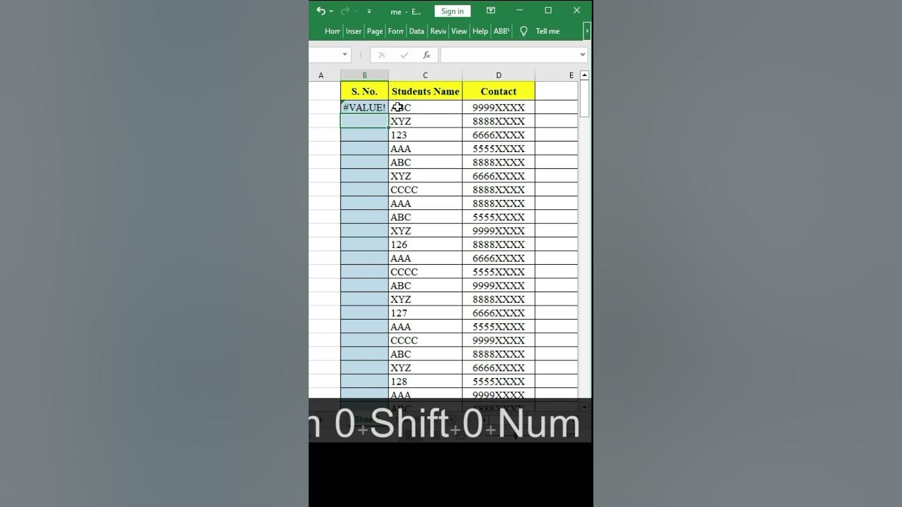 ☺Excel Tricks and Tips | Auto Fill Serial Number| Formula☺ - YouTube