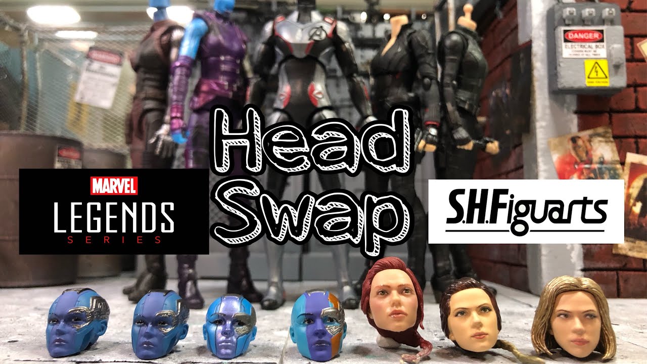 HEAD SWAP: Black Widow and Nebula from SH Figuarts and Marvel Legends ...