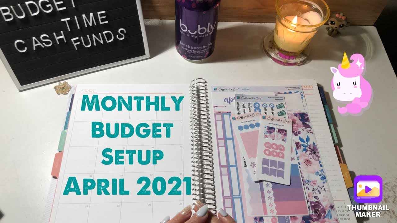 April 2021 Monthly Budget Calendar Setup | Cash Budgeting - YouTube