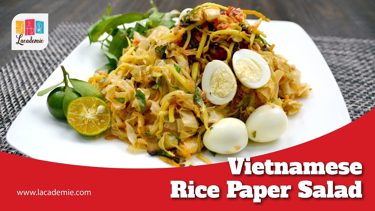 Vietnamese Rice Paper Salad Recipe (Bánh Tráng Trộn) - YouTube