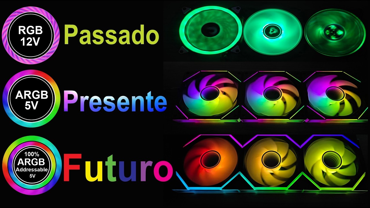 Diferenças entre RGB 12V vs ARGB 5V vs ARGB 100% Endereçável - YouTube