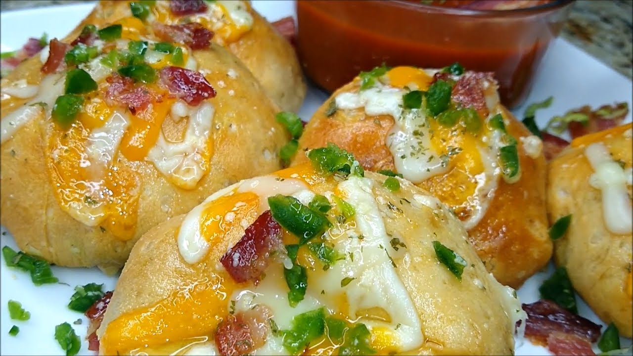 CHEESY JALAPENO BACON BISCUIT BOMBS | STUFFED BISCUIT BOMBS | PILLSBURY ...