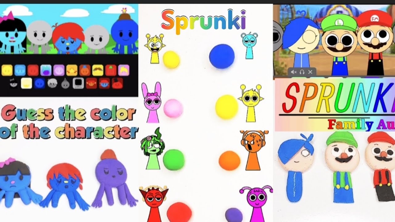 the color of the Normal & Horror Sprunki characters. Colors buttons are ...