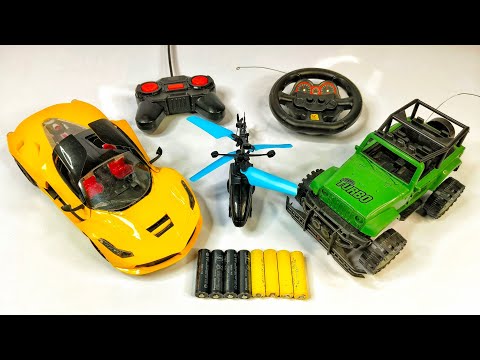 Unboxing Remote Control Lamborghini Car and RC Jeep and Diamatic RC Helicopter 
