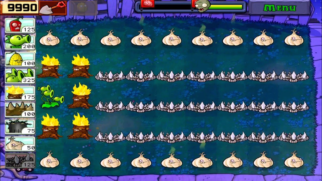 PVZ gameplay | Adventure Night level 1 with this Build | Full HD ...