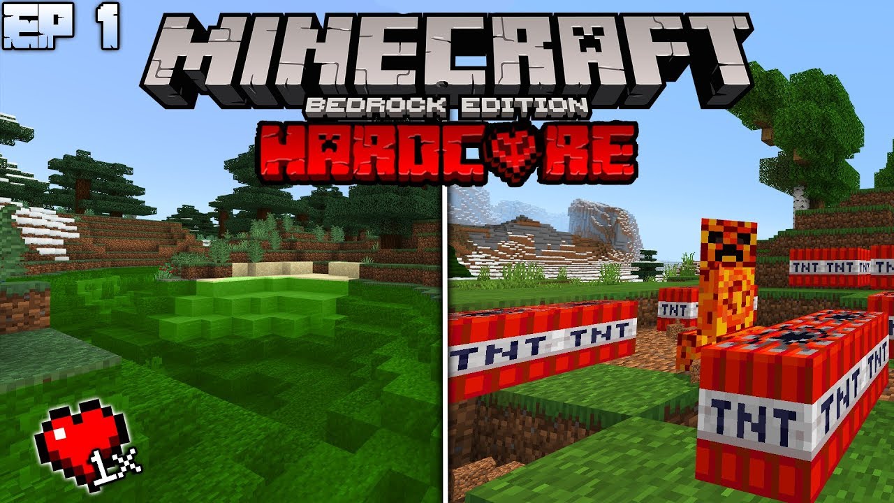 Dangerous Mobs, Toxic Water & ONE Life Only![Hardcore Bedrock Edition ...