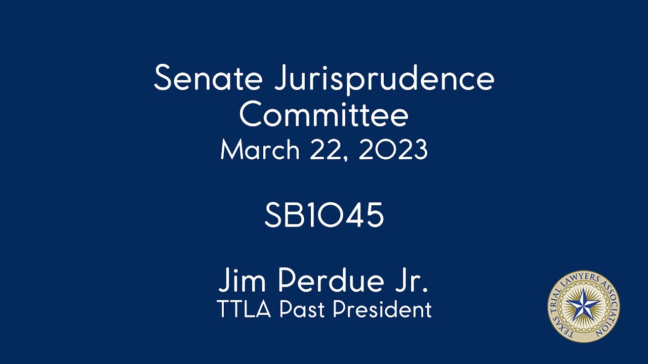TTLA Past President Jim Perdue Jr. testifies in the Senate ...