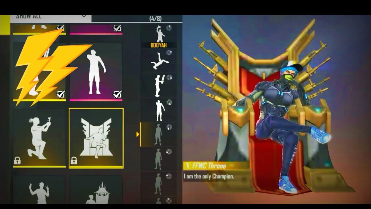 Free fire FFCW Throne emote noob to pro Edit. #shorts - YouTube