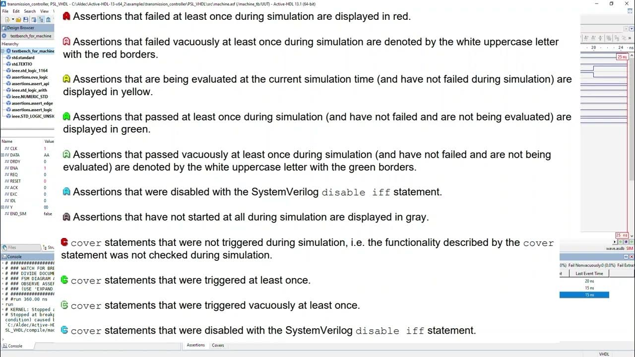 2.5 - Active HDL™ (v13) Debugging: Assertions Viewer - YouTube