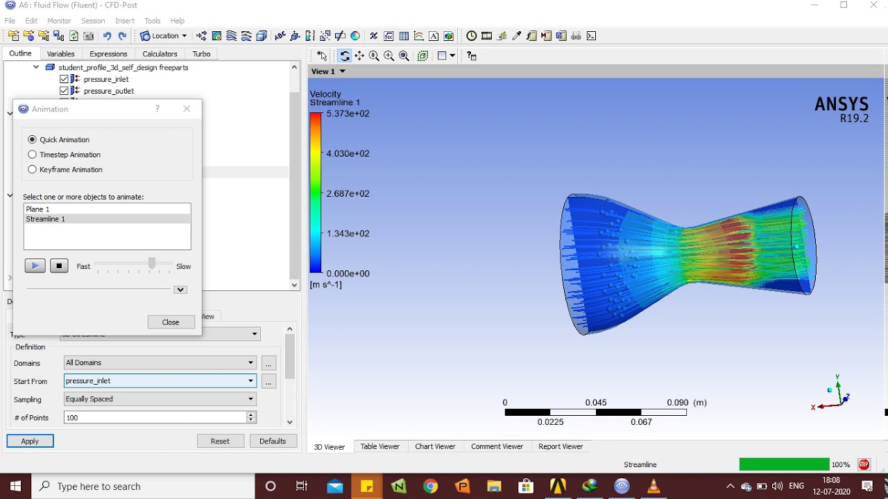 lambda shock in cd nozzle animation - YouTube