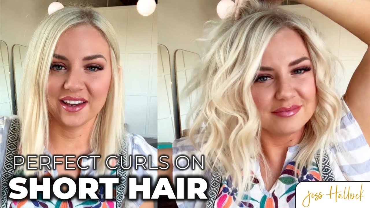 How to Curl Short Hair & Make Curls That Last || Curling Hair Tutorial ...