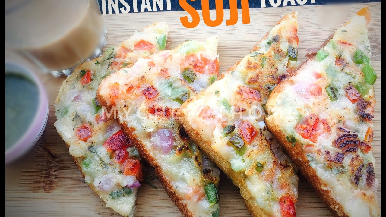 Instant Suji Toast | Semolina Toast Recipe | Breakfast Recipes | Rava ...