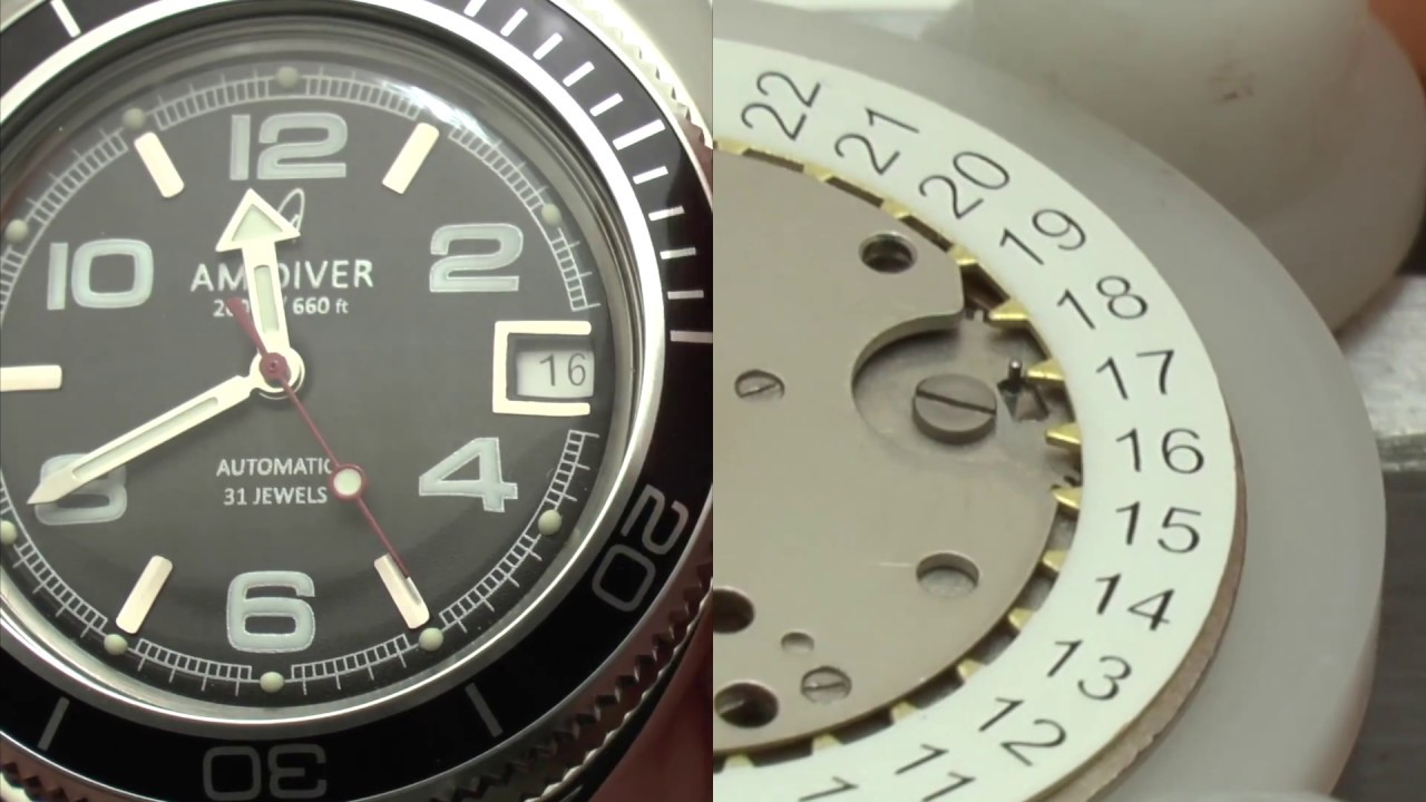 How to set date on a mechanical watch quickly - YouTube