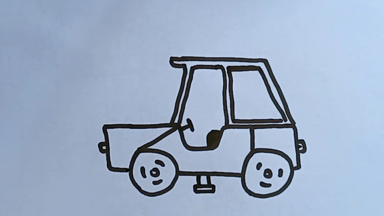 How to draw a car from 35 numbers/ easy drawing / M P Drawing tutorial ...