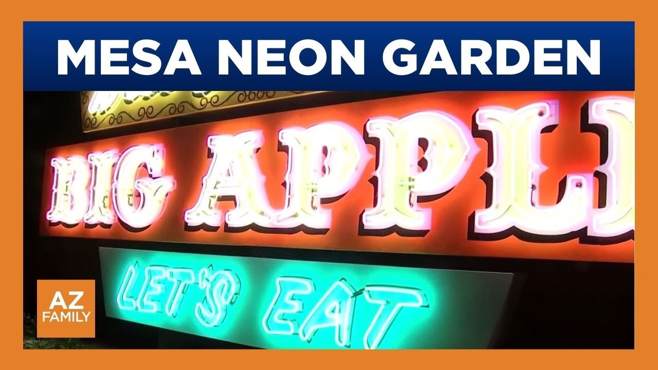 Neon Garden in Mesa collects old, iconic signs from community - YouTube