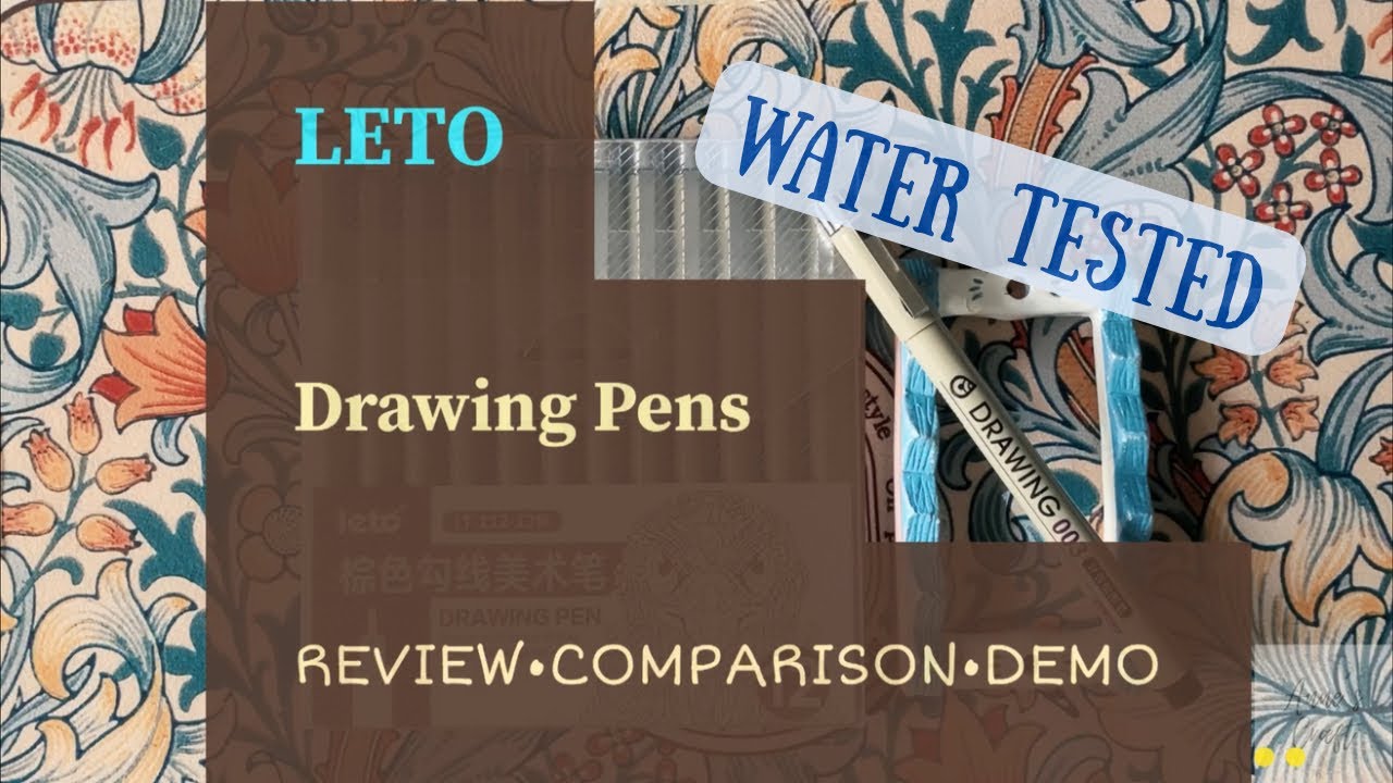 Leto Drawing Pens in Brown & Black | Review Comparison Demo ...