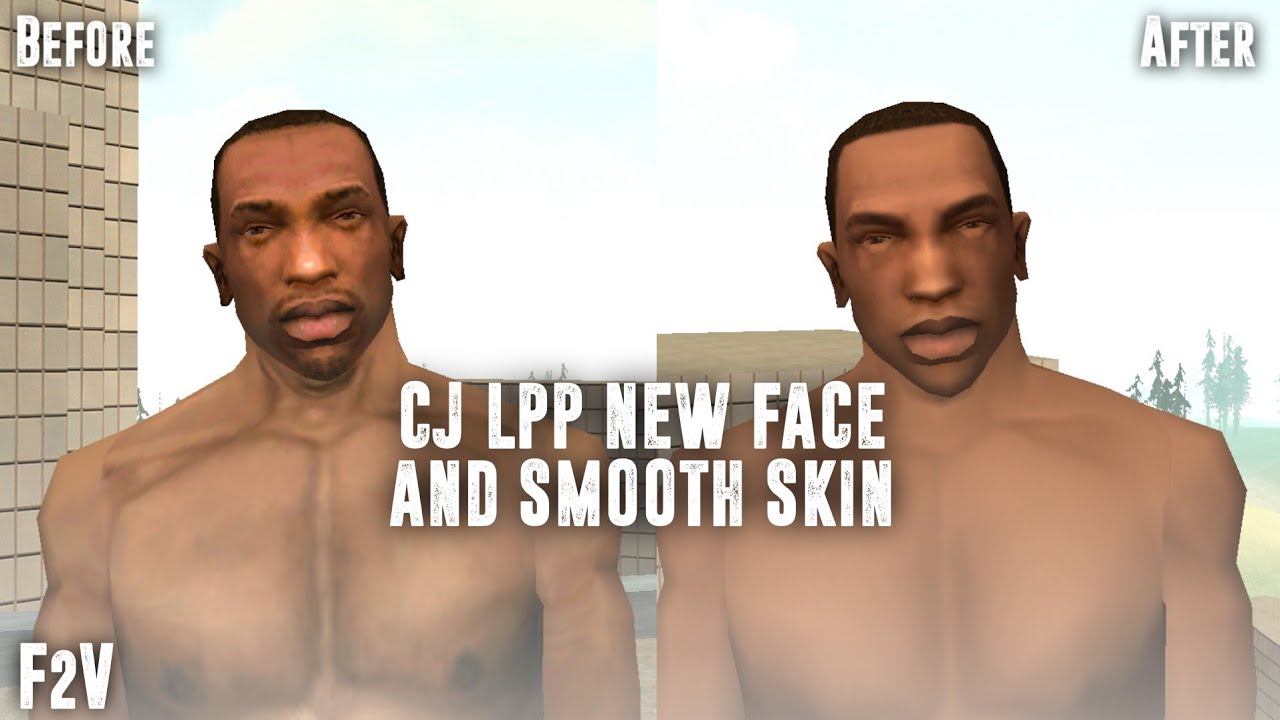 NEW CJ FACE BY LOWPOLYPED AND SMOOTH SKIN BY ME GTA SA MOBILE - YouTube