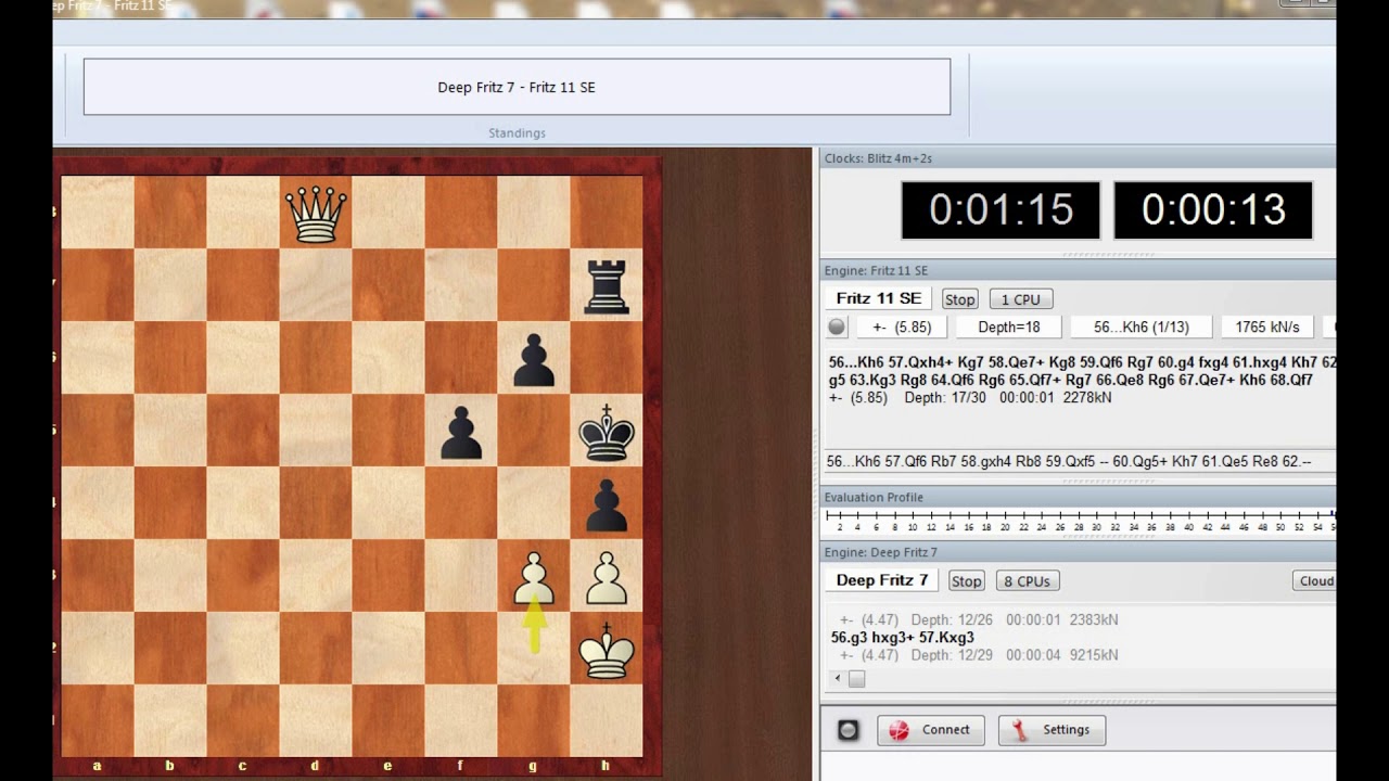 Deep Fritz 7 vs Fritz 11 se - YouTube