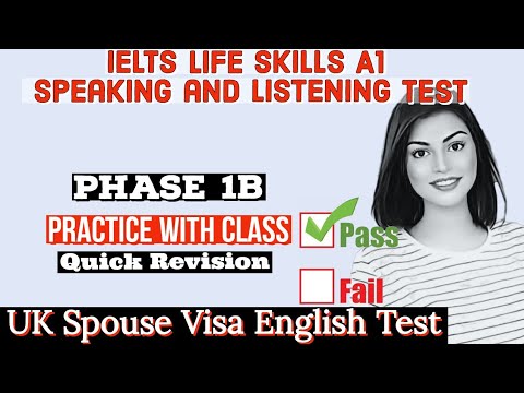 IELTS Life Skills A1 Speaking & Listening Test || Phase 1B || Recent ...