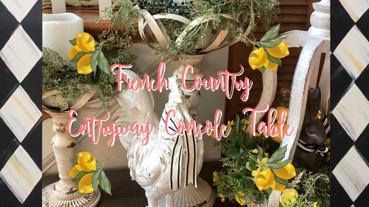 Cheerful French Country Vignette Console Table #decoratewithme # ...