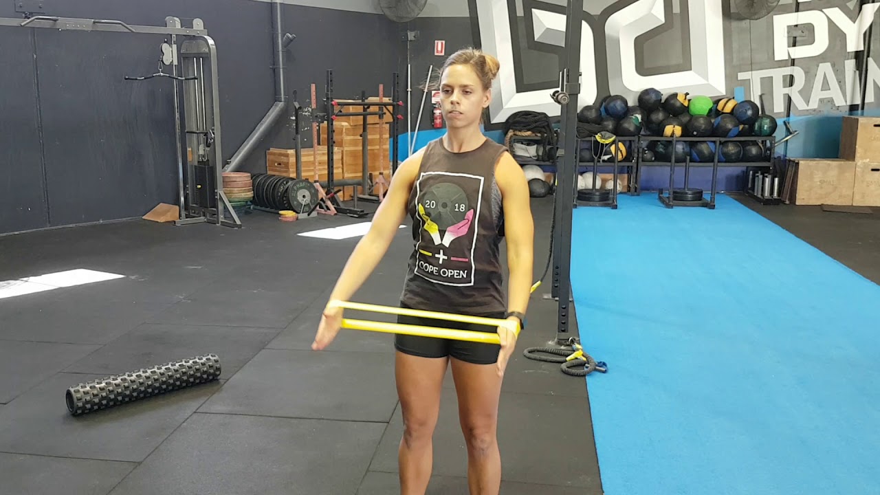 Mini Band Front Raise - YouTube