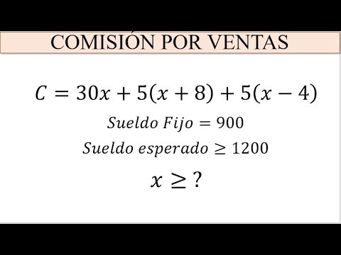Inecuaciones algebraicas #1 | Comisión por ventas - YouTube