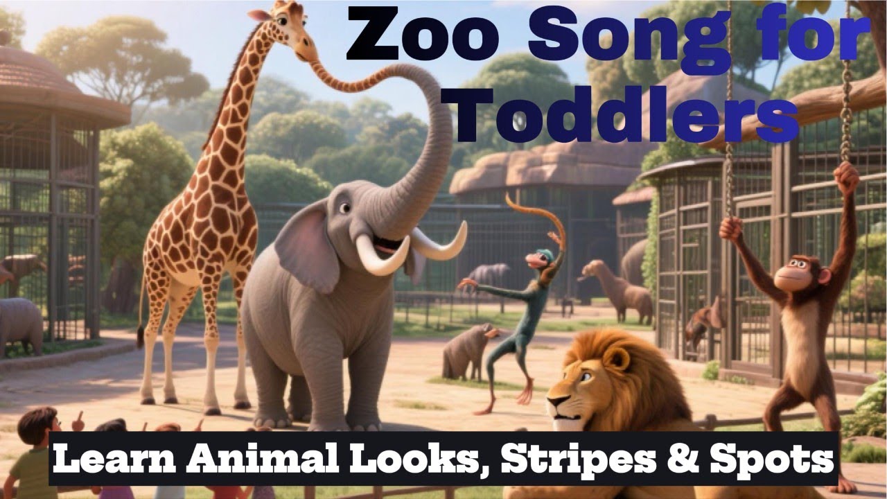 Meet the Animals at the Zoo 🦓 | Toddler Learning Song. Learn Animal ...