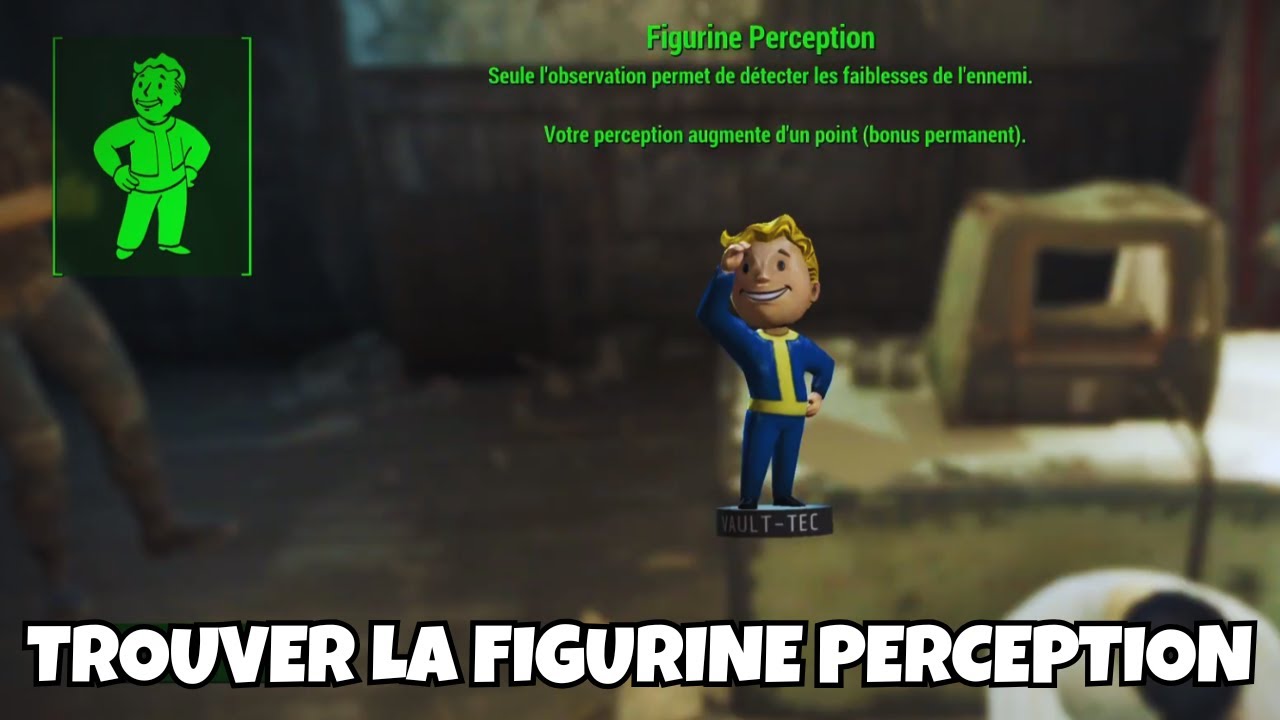Fallout 4 : COMMENT et où TROUVER la FIGURINE PERCEPTION - YouTube