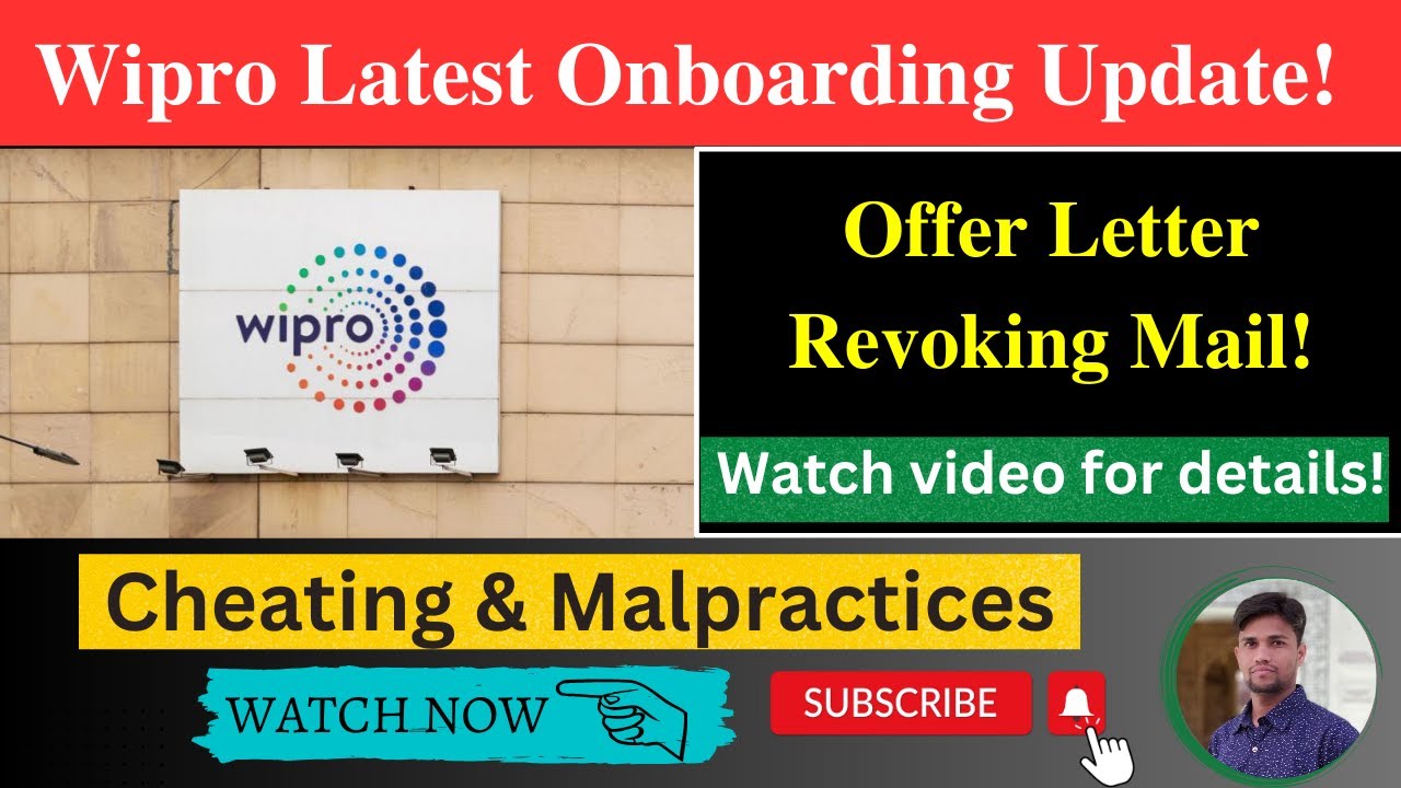 Wipro Offers Letter Revoking Mail | wipro onboarding update | Wipro ...