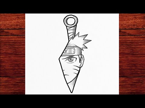 Efsane Naruto Bıçak Çizimi | Adım Adım Kolay Anime Çizim Rehberi - (Çizim Mektebi Anime)