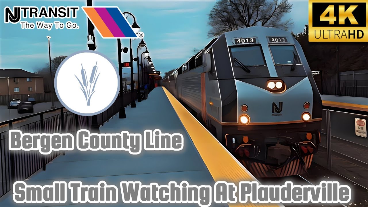 NJ Transit Bergen County Line Small Train Watching At Plauderville 3/22 ...