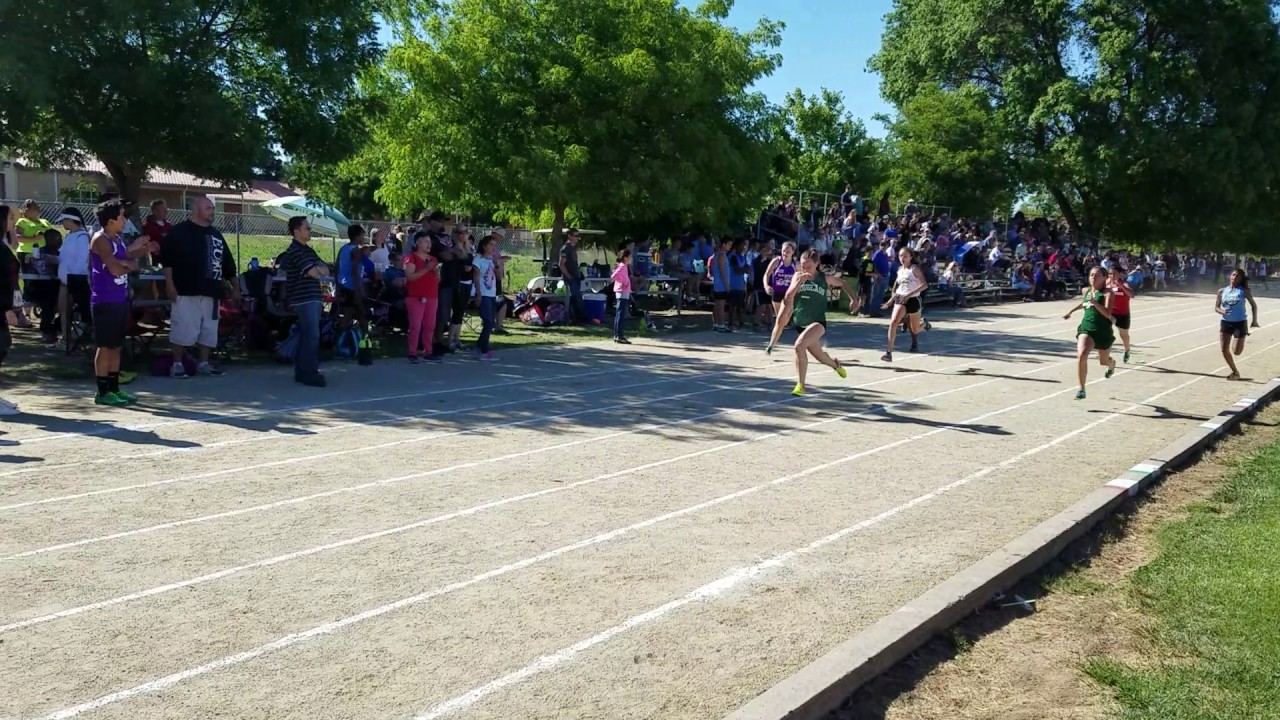 Chloe Kershner - YCAL Meet - Track and Field - 100 Meter Dash - YouTube