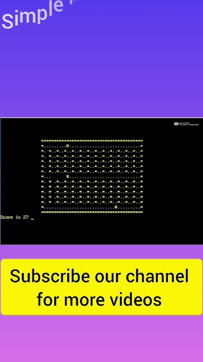 Simple Pac-Man game in C programming #shorts #cproject - YouTube