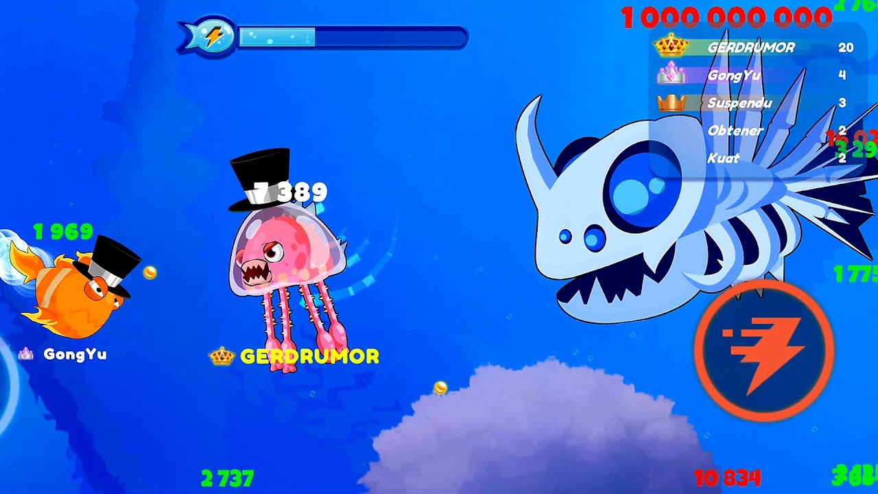 Fish Town IO - KILLED: 96! JELLY & BOSS in The Lost Kingdom - fishdom - Fish.IO - YouTube