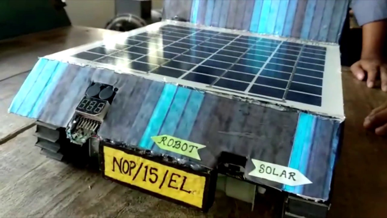 Solar based autonomous grass cutter engineering project. - YouTube