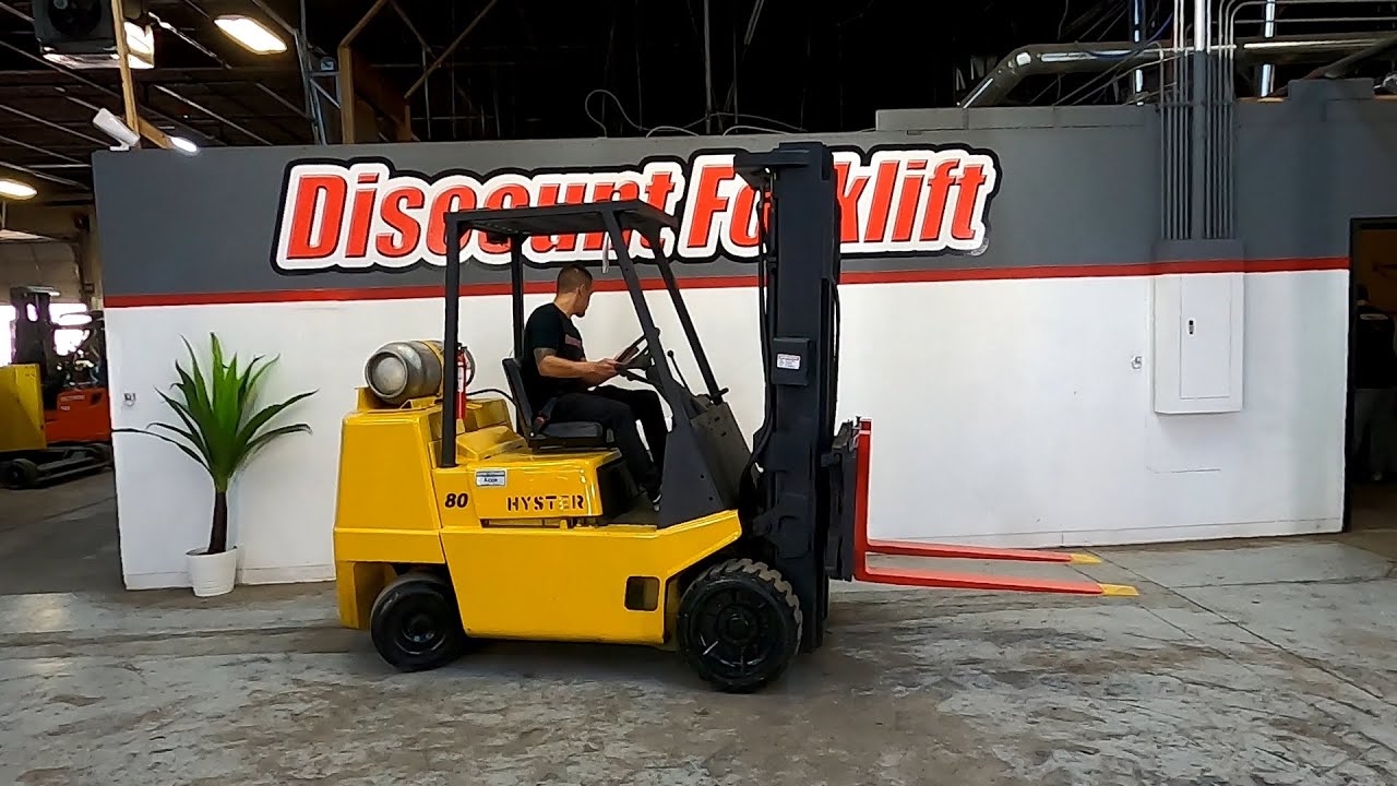 HYSTER S80XL 8,000lb (LP) Propane #319N - Forklift for Sale - YouTube