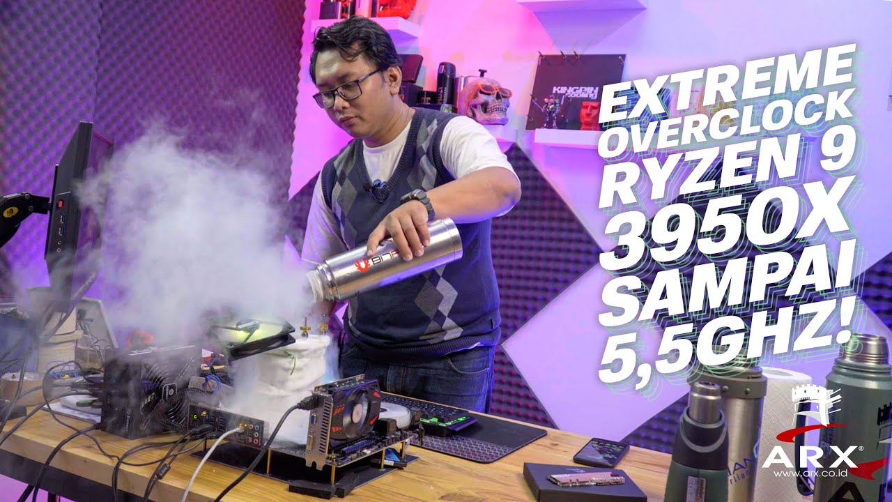 RYZEN 9 3950X KAMI OVERCLOCK HINGGA 5.5 GHZ MENGGUNAKAN LIQUID NITROGEN ...