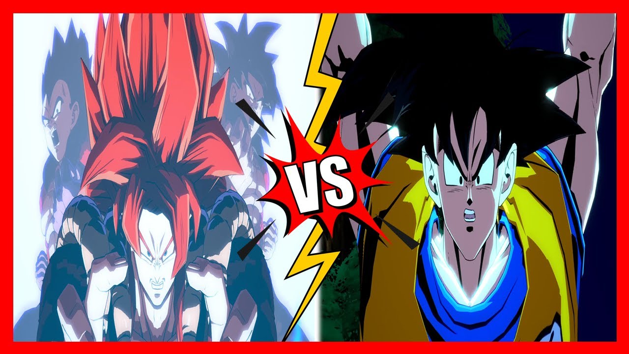 Gogeta SSJ4 Big Bang Kamehameha x100 vs Goku Spirit Bomb | DBFZ - YouTube