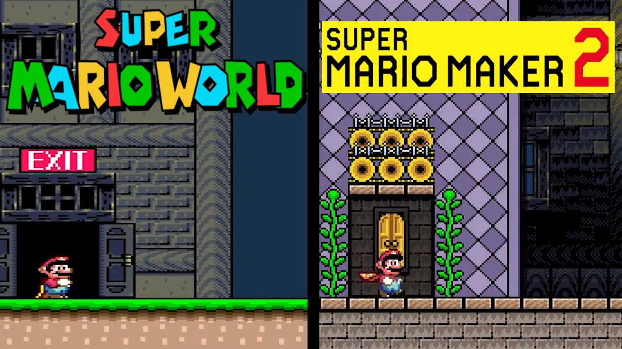 All Super Mario World Ghost Houses Levels Remade in SMM2 (SMW Style ...