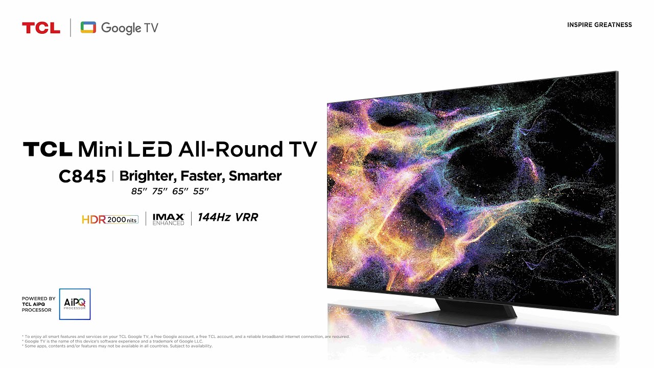 2023 TCL C845 | 4K Mini LED All round TV HDR 2000nits IMAX Enhanced - YouTube