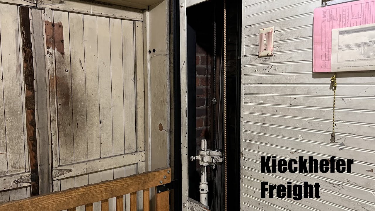 Historic 1928 Kieckhefer "Pull the Rope" Freight Elevator - YouTube