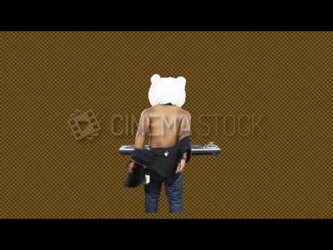 CinemaStock - Greenscreen - Teddy bear Dj dances to the beat and strips ...