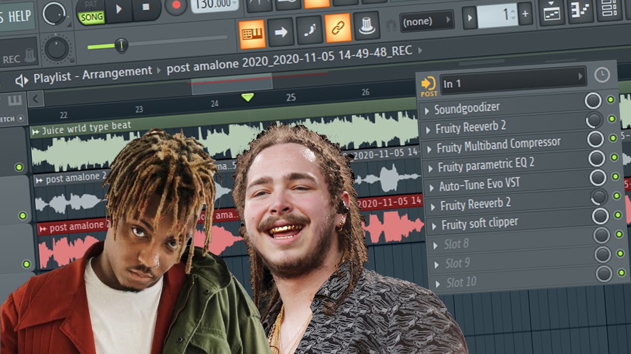 Juice WRLD X Post Malone Type Vocal Rap Effects Settings in FL Studio 🎤 ...
